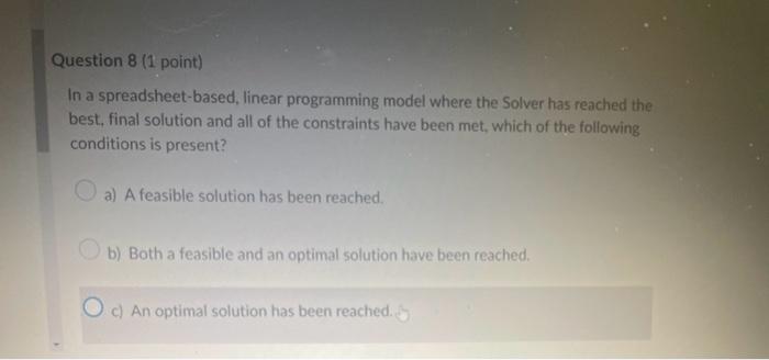 Solved In Excel's Solver tool the target cell of a | Chegg.com