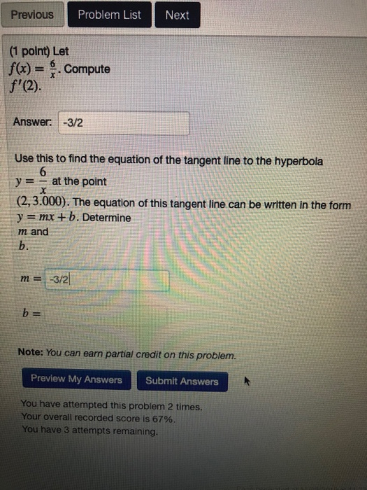 Solved Previous Problem List Next (1 point) Let f(x) = | Chegg.com