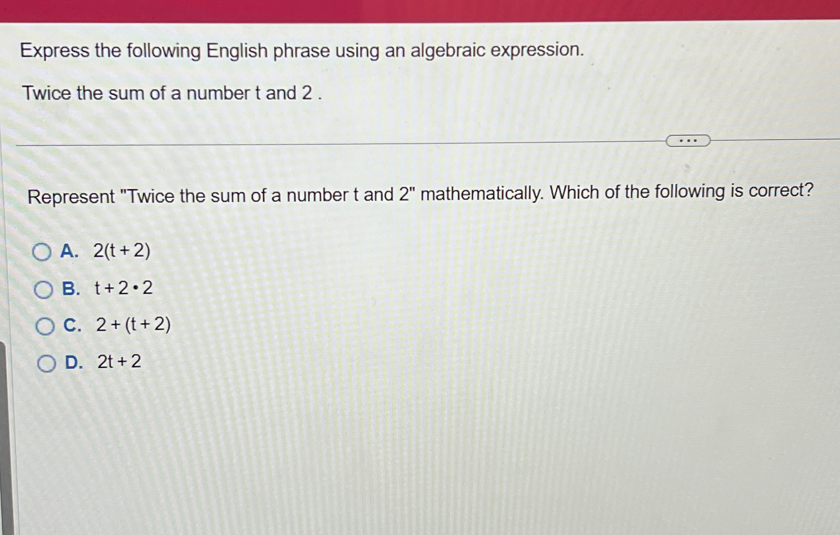 Solved Express the following English phrase using an | Chegg.com