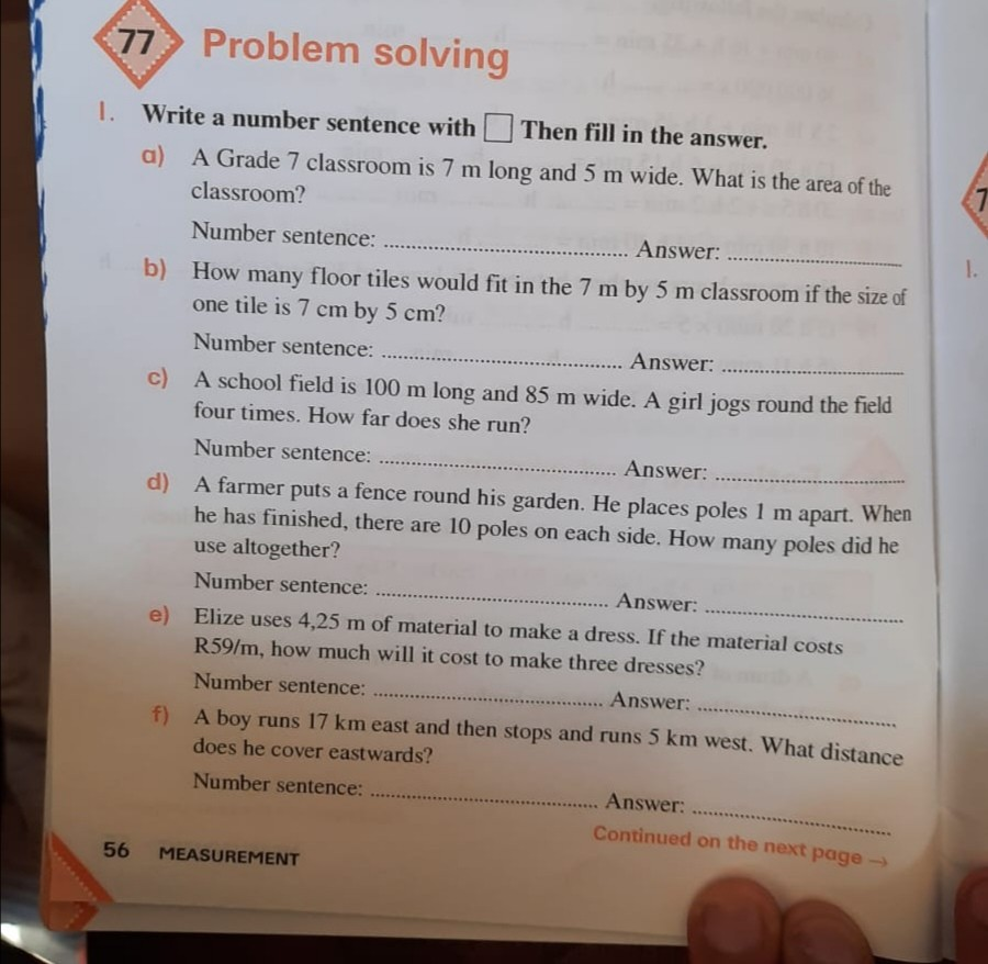 Solved 77 Problem solving 1. 1. Write a number sentence with | Chegg.com