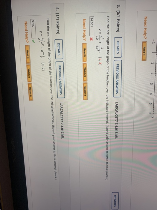 Solved -1 2 3 X 4 5 Need Help? Read It 3. [0/1 Points] | Chegg.com