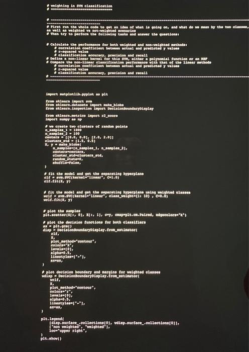 Solved First first run the SVM classification example | Chegg.com