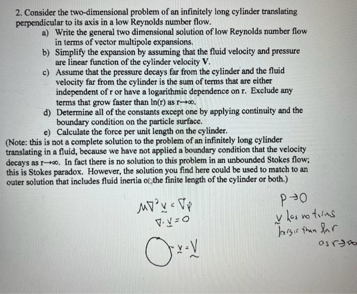 Solved 2. Consider the two-dimensional problem of an | Chegg.com