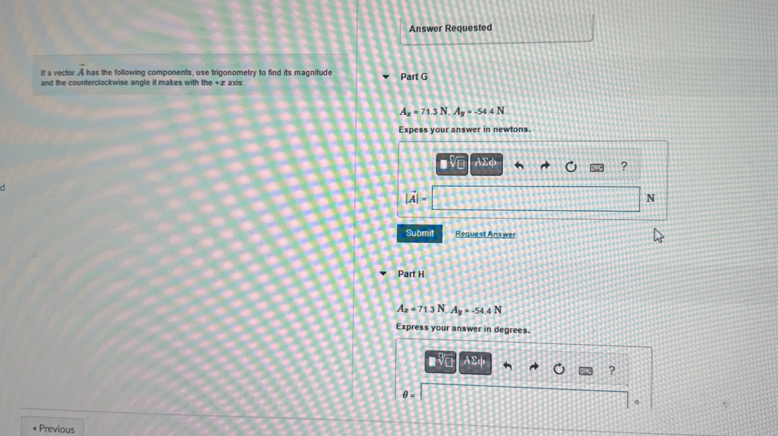 Solved Answer RequestedIf a vector vec(A) ﻿has the following | Chegg.com