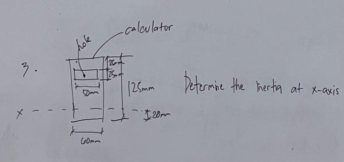 Solved Determine the hertin at x-axis | Chegg.com