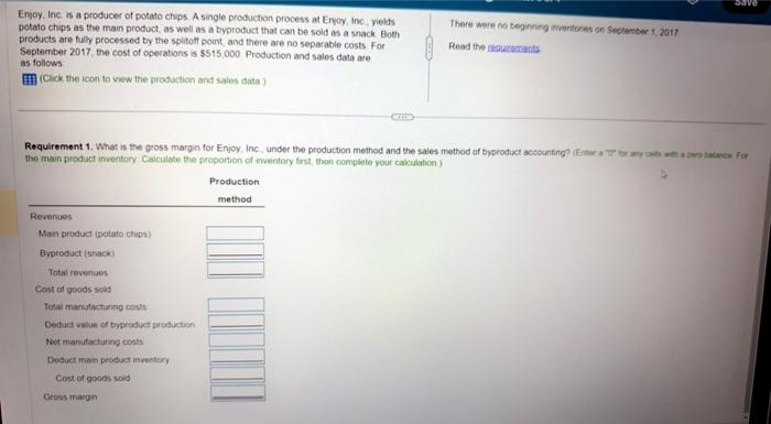Solved 1. What is the gross margin for Enjoy, Inc, under the | Chegg.com