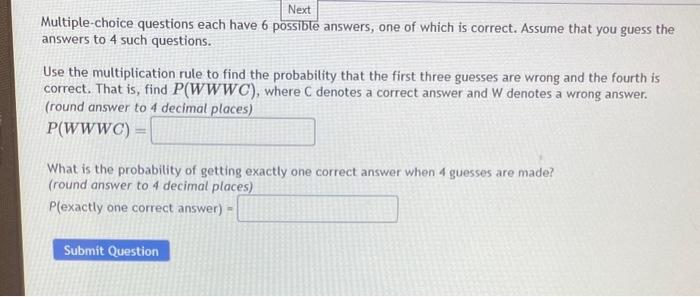 Solved When taking a 16 question multiple choice test, where | Chegg.com