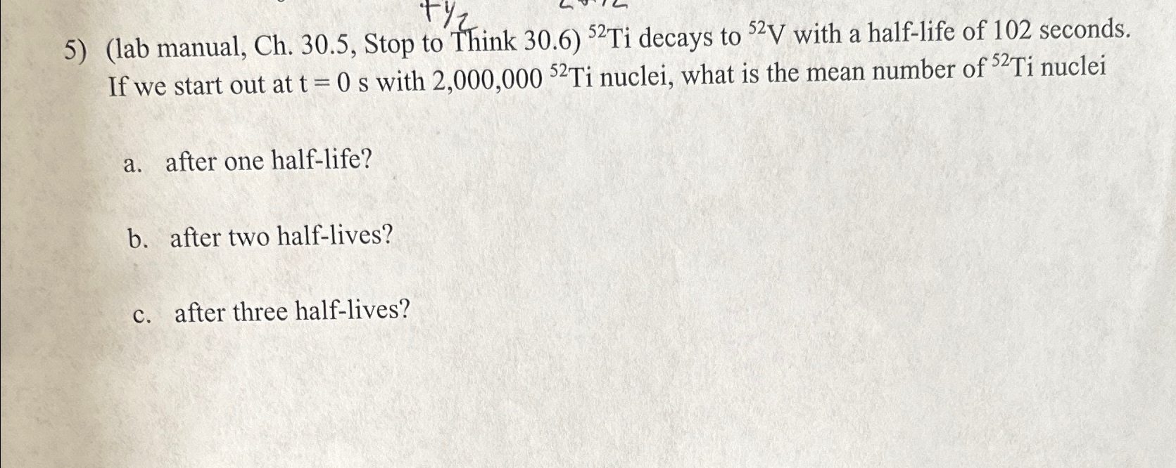 Solved (lab manual, Ch. 30.5, ﻿Stop to Think 30.6 ) ?52Ti | Chegg.com