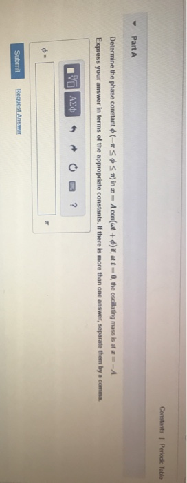 Solved Constants Periodic Table Part A Determine the phase | Chegg.com