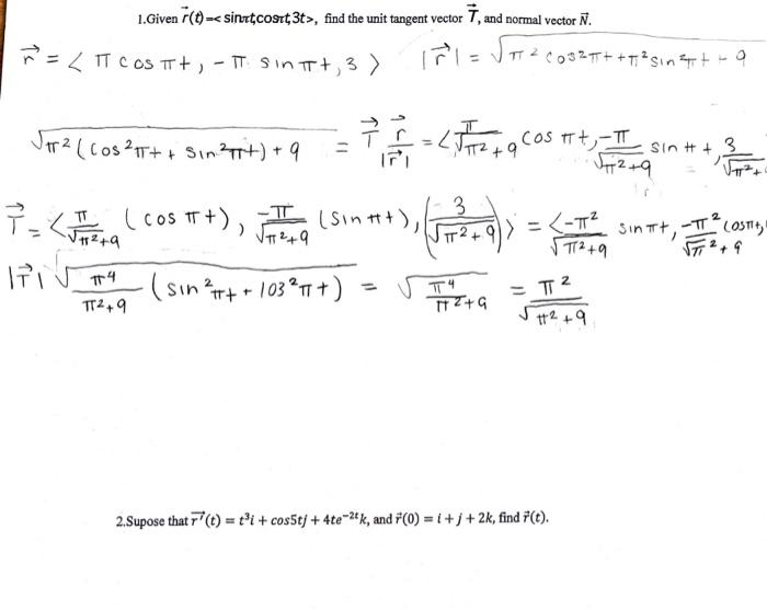 Solved 1.Given r(t)= | Chegg.com