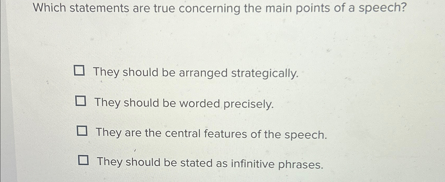 Solved Which statements are true concerning the main points | Chegg.com