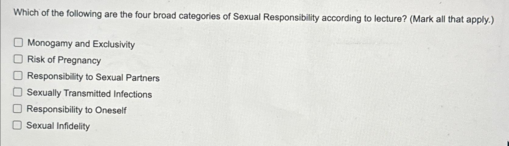 Solved Which of the following are the four broad categories | Chegg.com