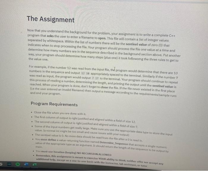 Solved The Assignment Now that you understand the background | Chegg.com