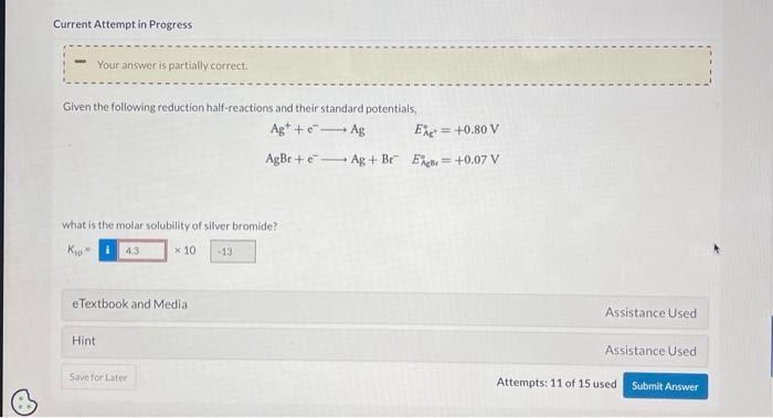 Solved Given The Following Reduction Half Reactions And