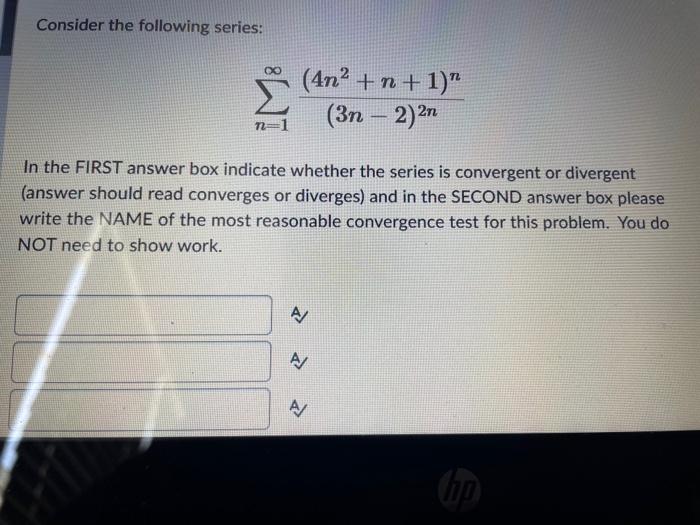 Solved Consider the following series: | Chegg.com