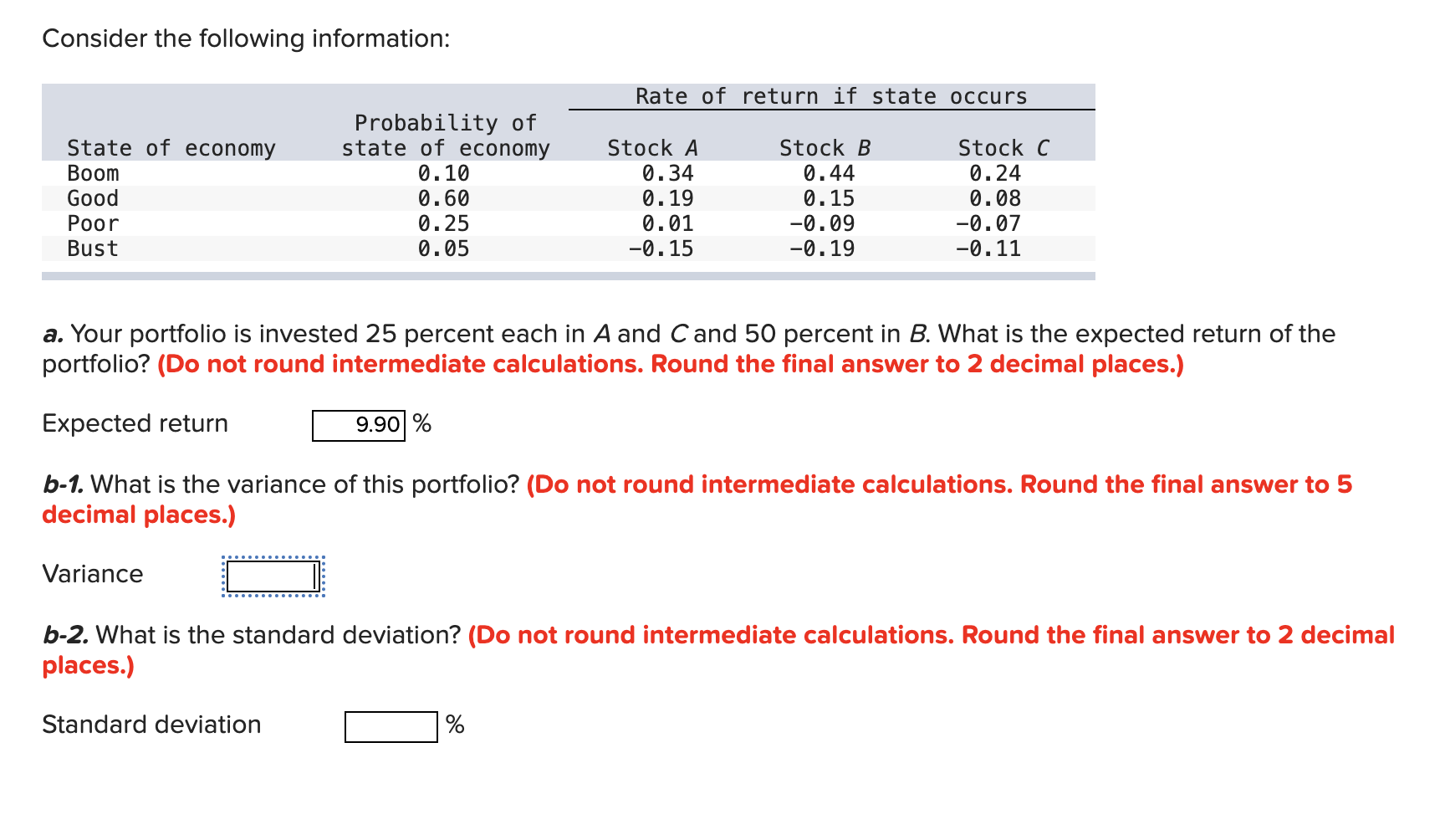 Solved Consider the following information:a. ﻿Your portfolio | Chegg.com