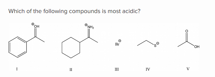 Solved Which of the following compounds is most | Chegg.com