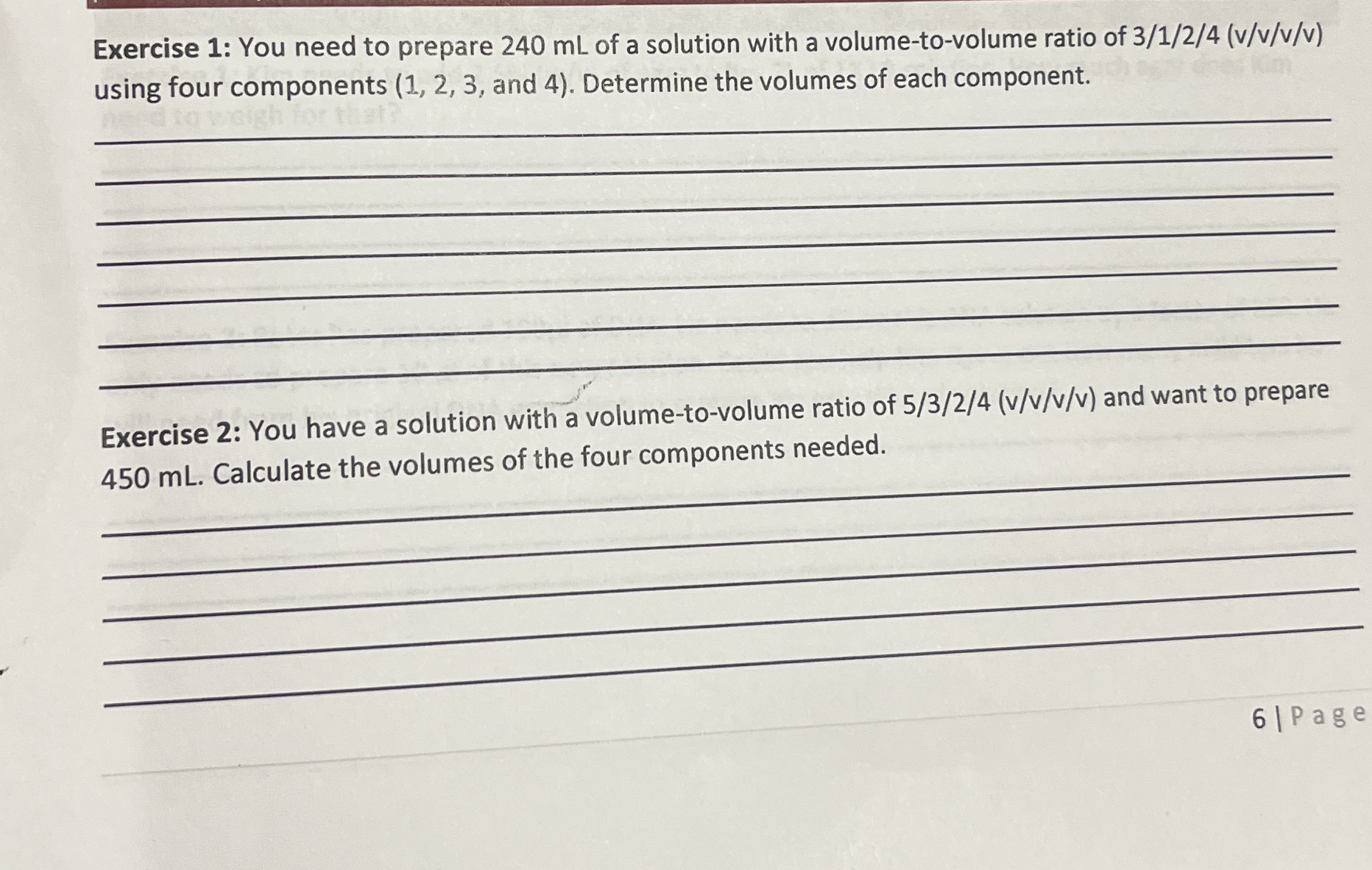 Solved Exercise 1: You need to prepare 240 ﻿mL of a solution | Chegg.com