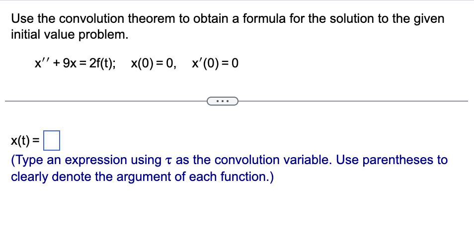 Solved Use the convolution theorem to obtain a formula for | Chegg.com