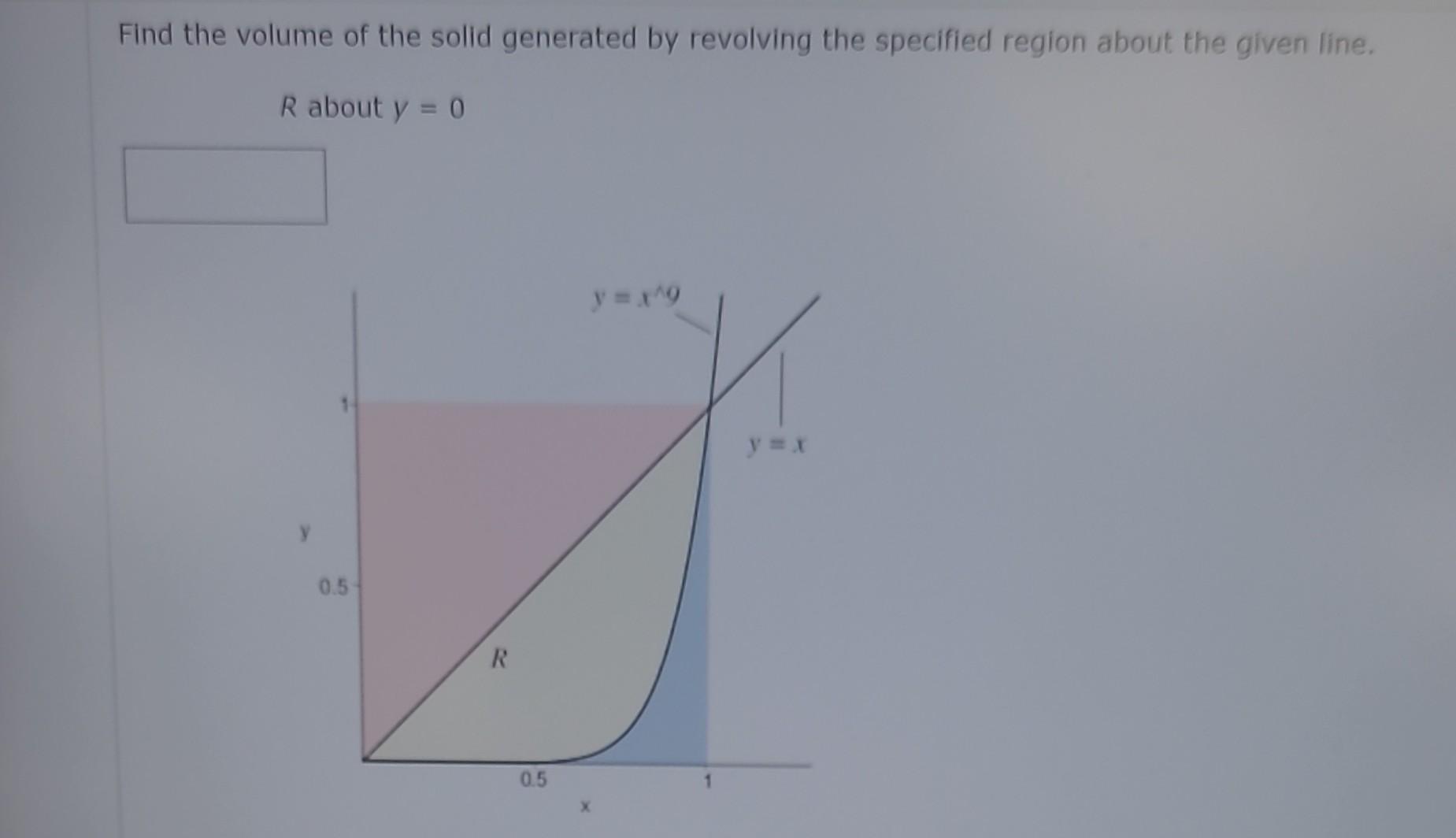 Solved Find the volume of the solid generated by revolving | Chegg.com