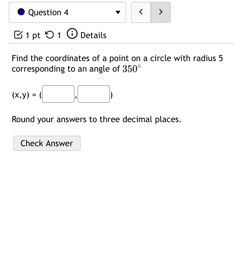 Solved Question 4 1 pt ๐1 DetailsFind the coordinates of a | Chegg.com Solved Question 4 1 pt ๐1 DetailsFind the coordinates of a | Chegg.com