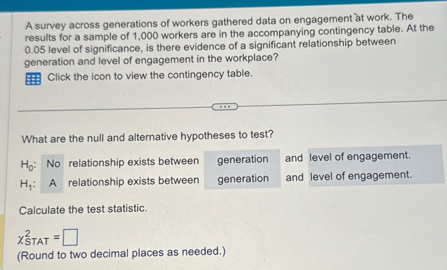 A survey across generations of workers gathered data | Chegg.com