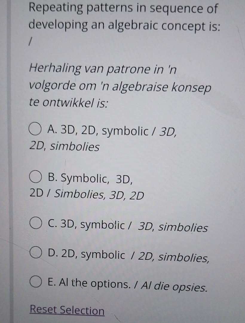 Repeating patterns in sequence of developing an | Chegg.com