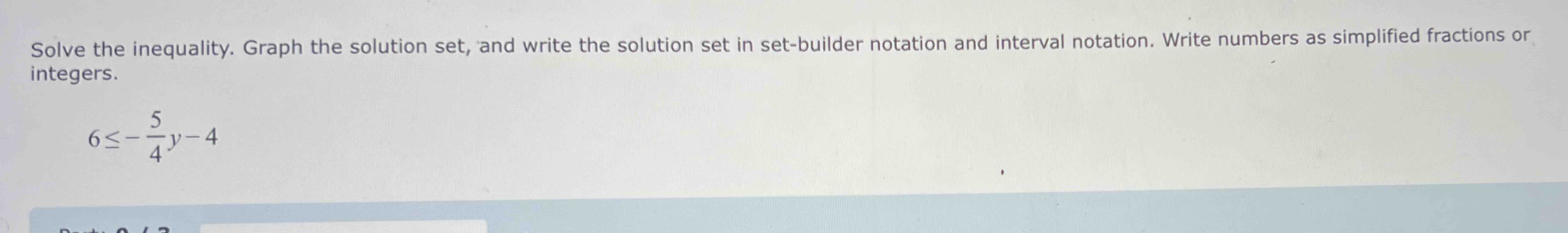 Solved Solve the inequality. Graph the solution set, and | Chegg.com