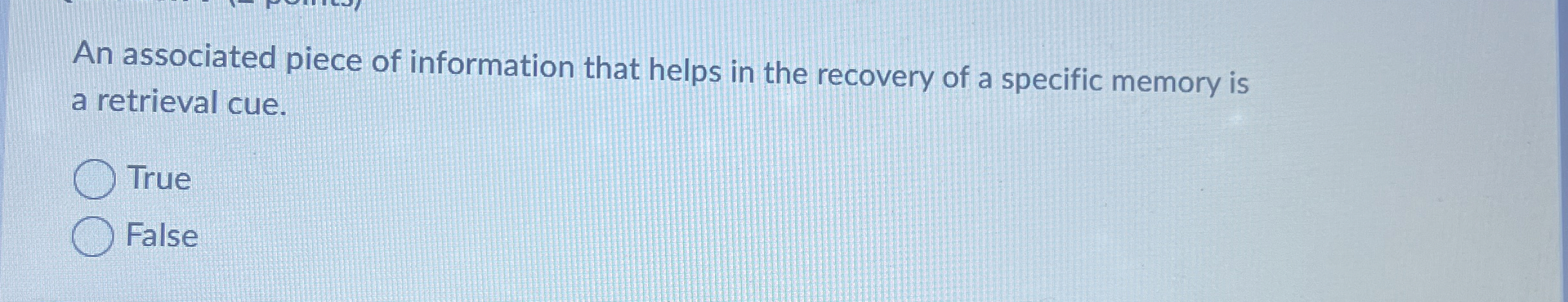 Solved An associated piece of information that helps in the | Chegg.com