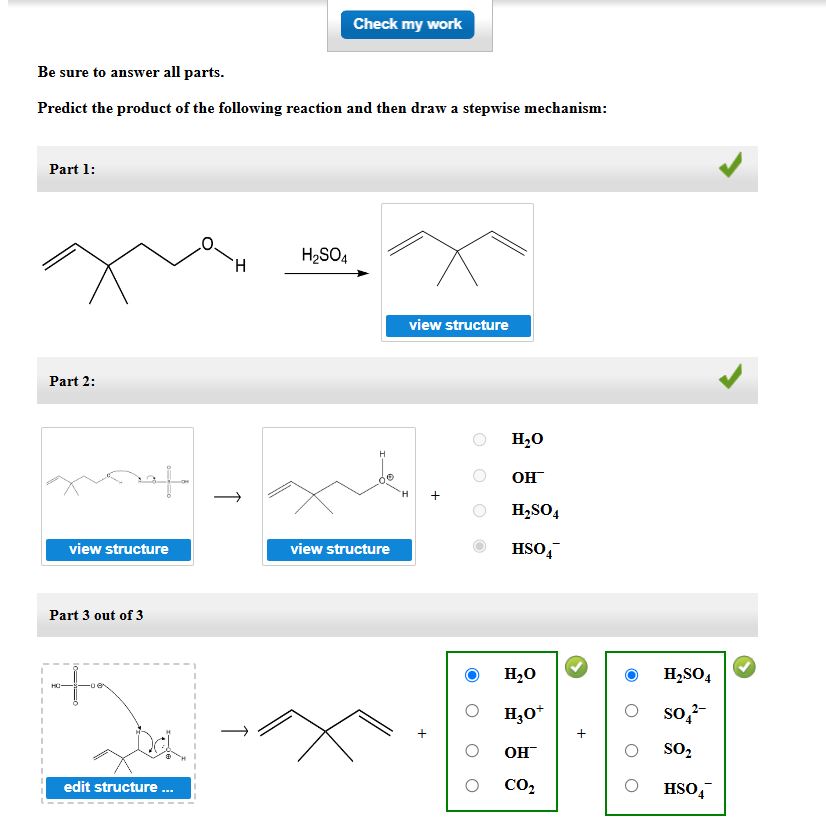 Solved Be ﻿sure to ﻿answer all parts.Predict the product of | Chegg.com