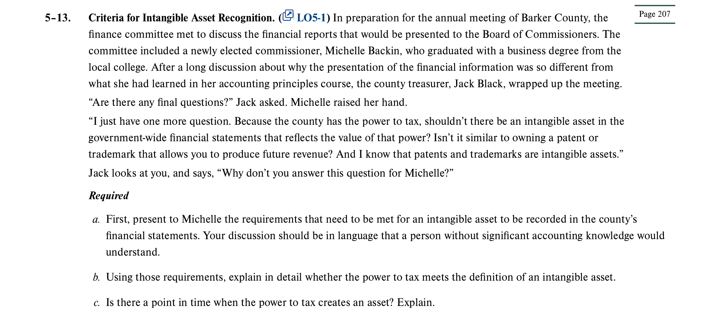 Solved 5-13. ﻿Criteria for Intangible Asset Recognition. | Chegg.com