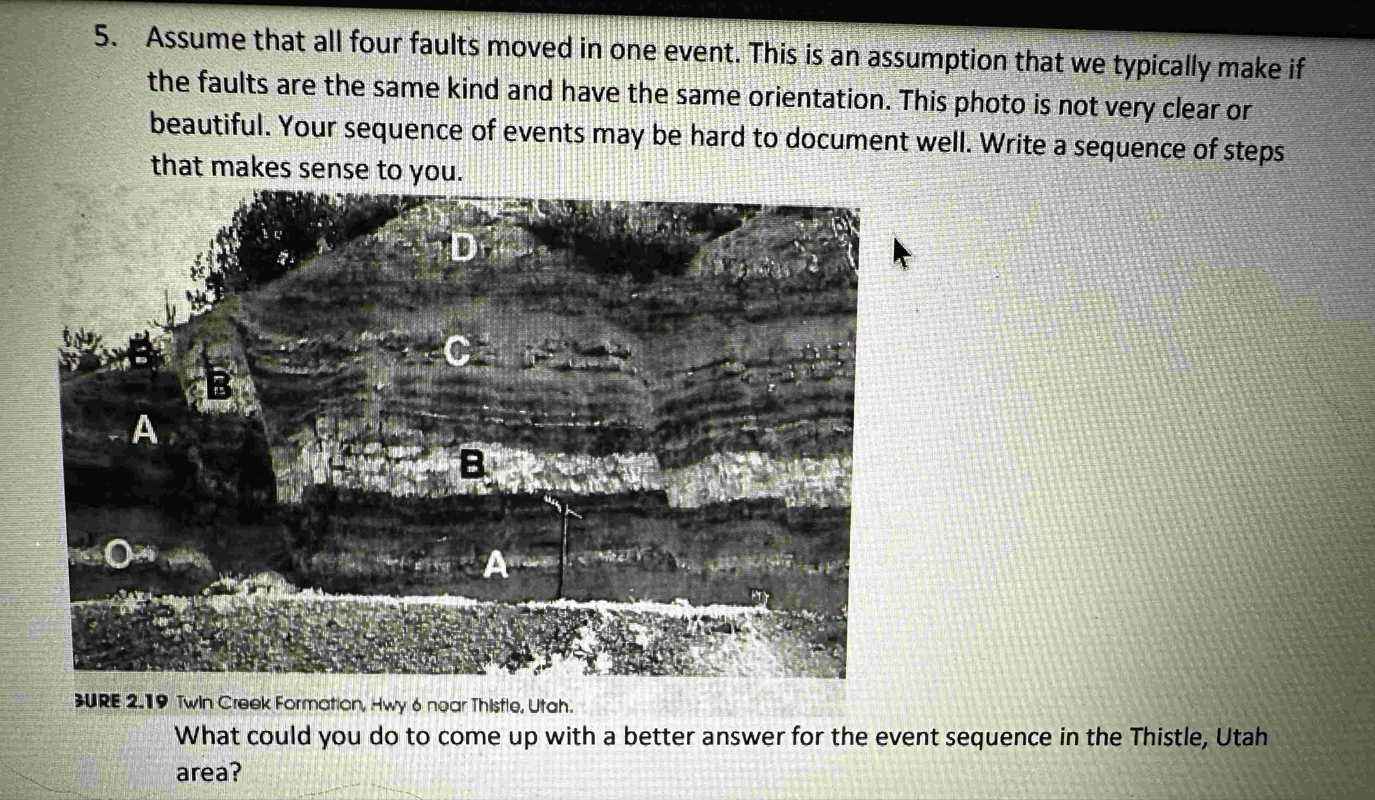 Solved 5. ﻿Assume that all four faults moved in one event. | Chegg.com