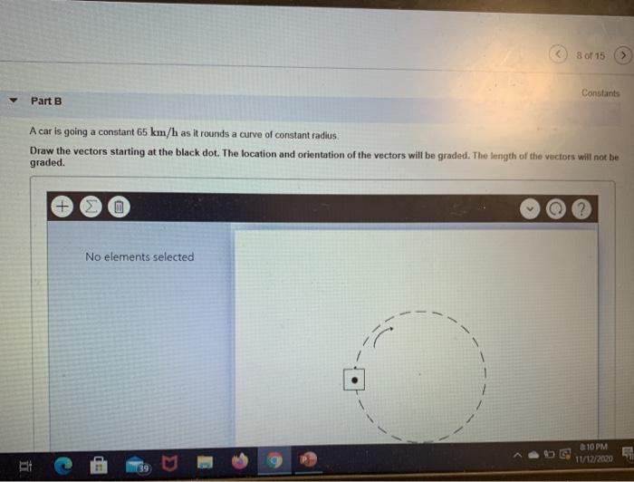 Solved Constants Part B A car is going a constant 65 km/h | Chegg.com