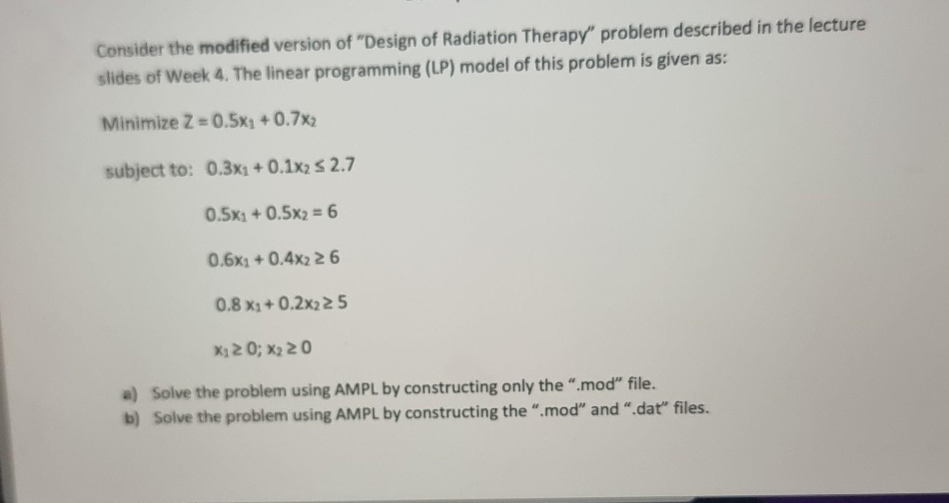 Solved Consider the modified version of "Design of Radiation | Chegg.com