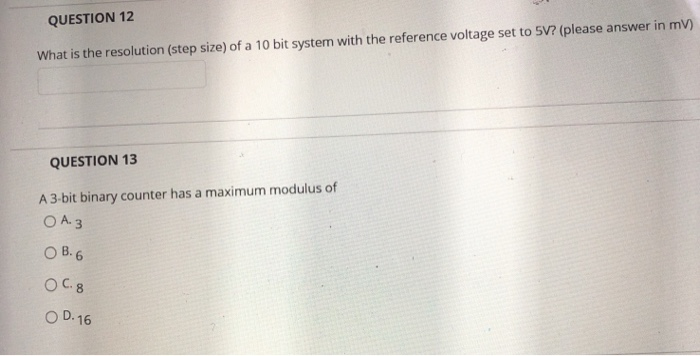 Solved QUESTION 8 A 3-bit binary counter has a maximum | Chegg.com