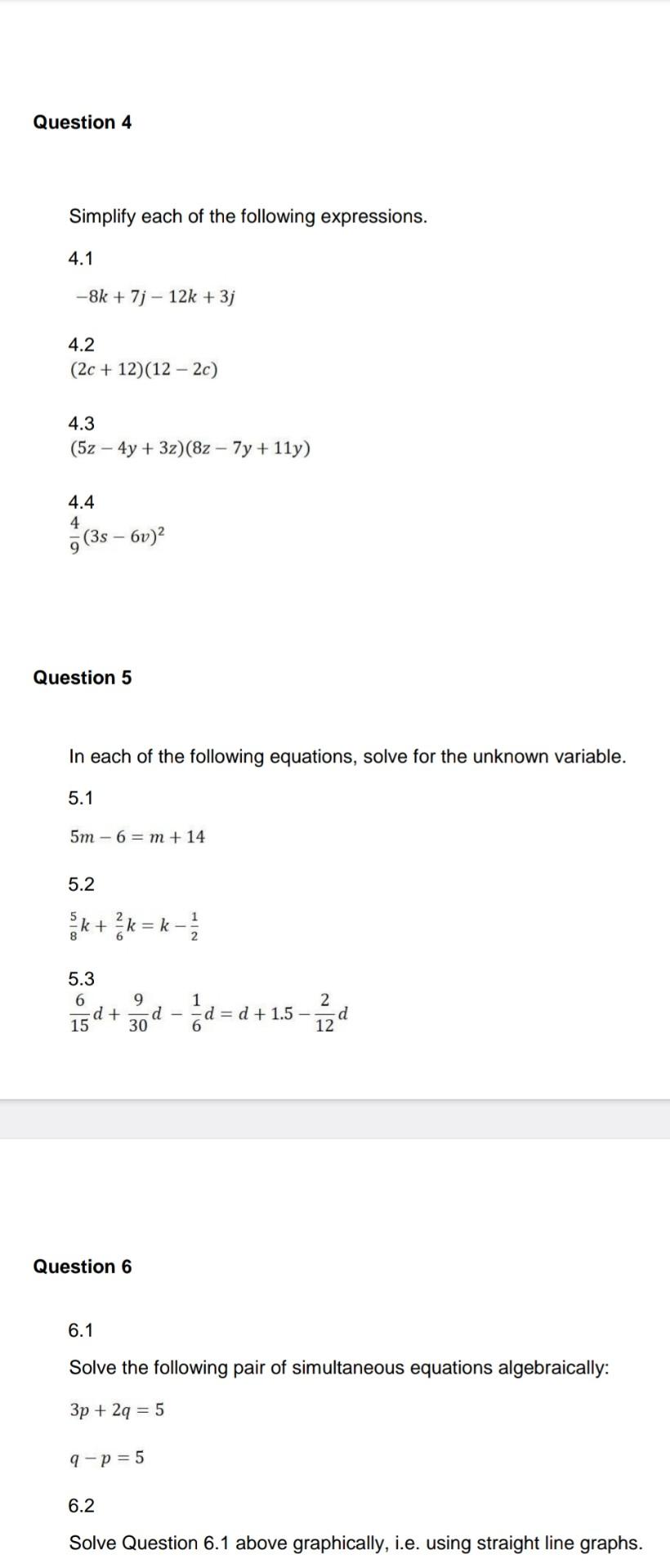 Solved Simplify each of the following expressions. 4.1 | Chegg.com