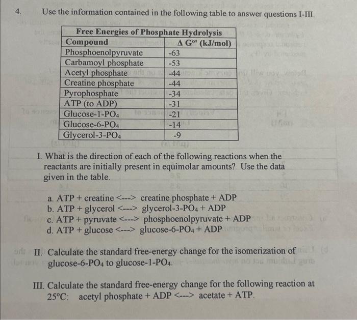 Solved 4. Use the information contained in the following | Chegg.com