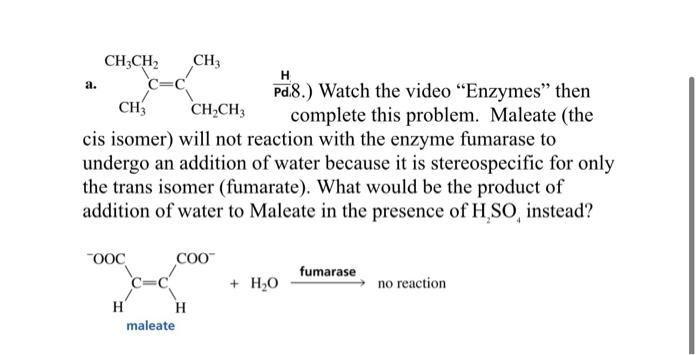 Solved complete this problem. Maleate (the cis isomer) will | Chegg.com