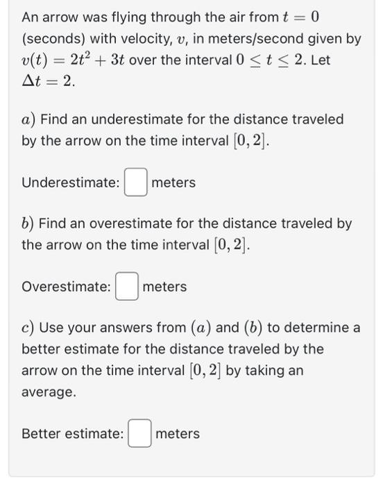 Solved An arrow was flying through the air from t=0 | Chegg.com
