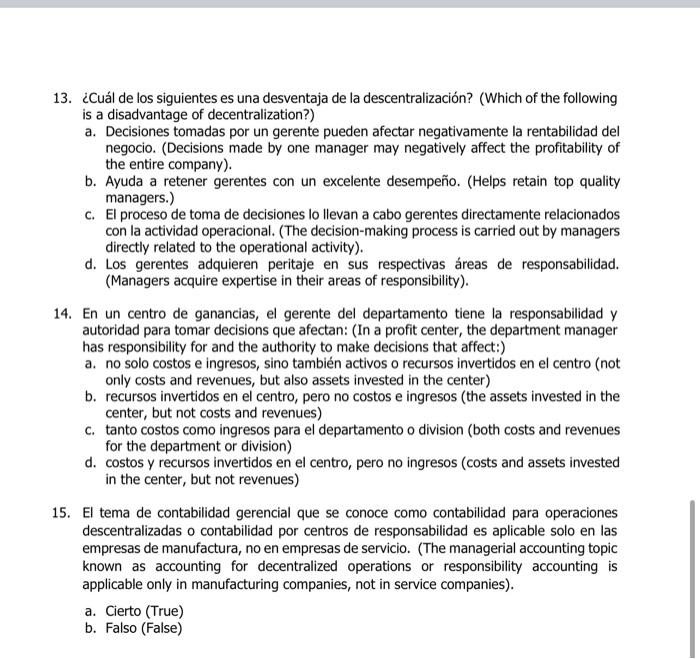 Solved Premisas de selección múltiple y cierto o falso: 1. | Chegg.com