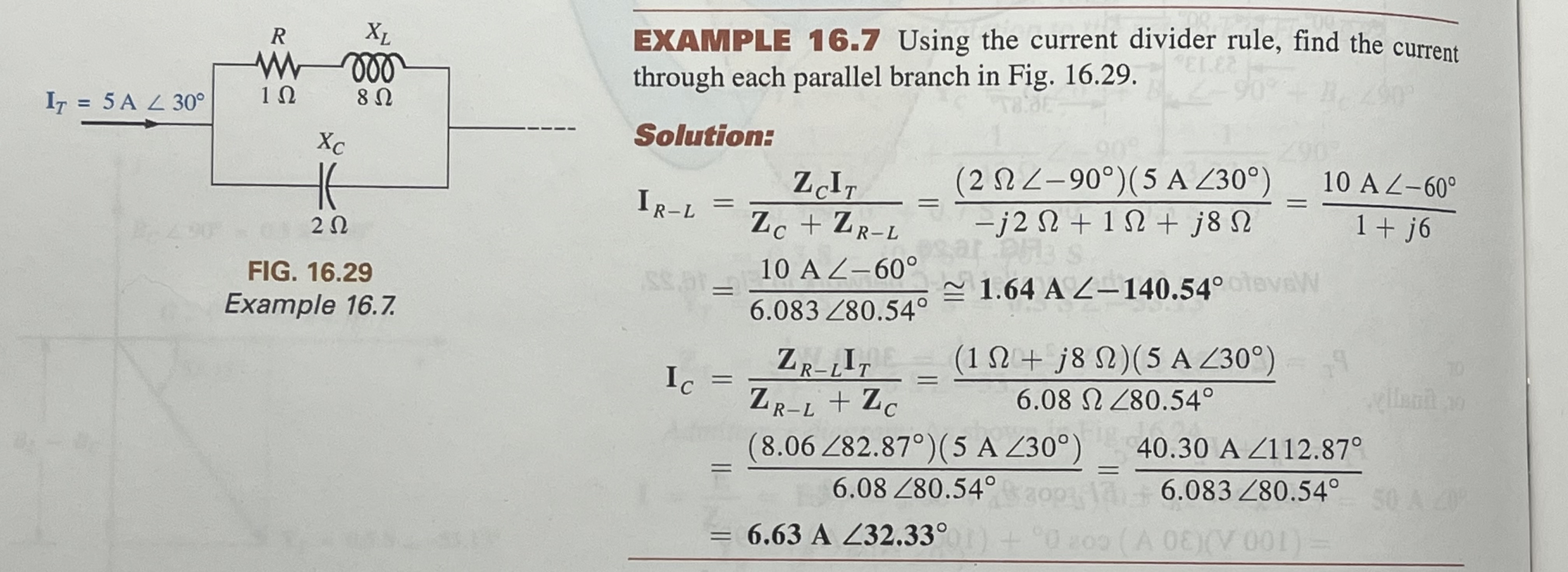 Solved EXAMPLE 16.7 ﻿Using the current divider rule, find | Chegg.com