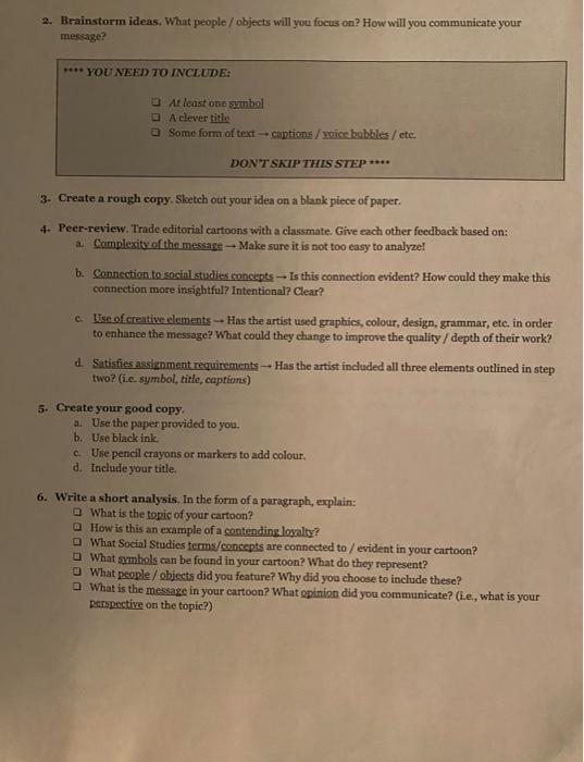 Contending Loyalties PART B - CREATE AN EDITORIAL | Chegg.com