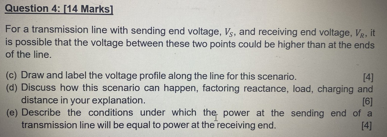Solved Question 4: [14 ﻿Marks]For a transmission line with | Chegg.com
