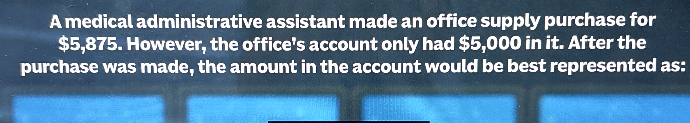Solved (-3)(5) ﻿is equal toA medical administrative | Chegg.com