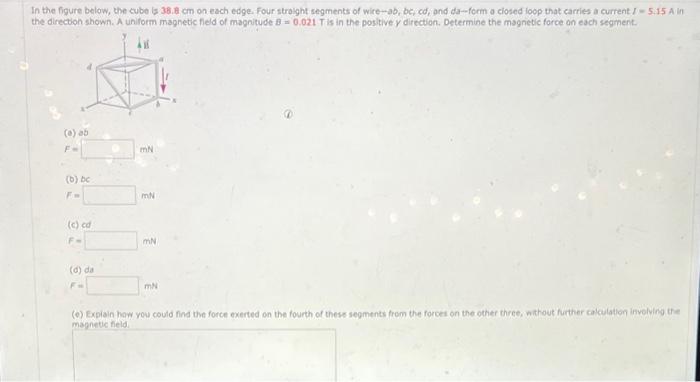 Solved In the figure below, the cube is 36. . cm on each | Chegg.com