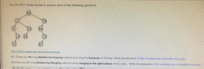 Solved Use the BST shown below to answer each of the | Chegg.com