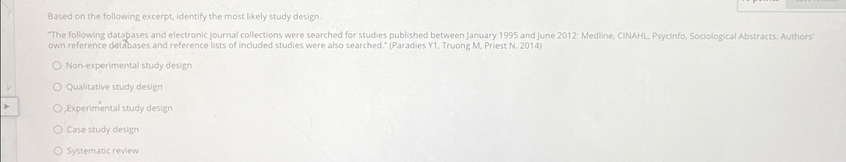 Solved Based on the following excerpt, identify the most | Chegg.com