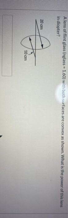 Solved A lens of flint glass (nglass - 1.60) with both | Chegg.com