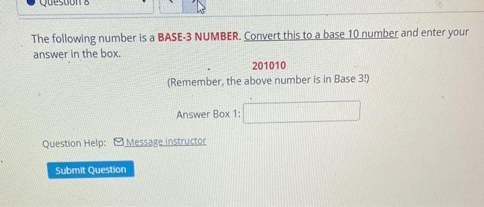 Solved w The following number is a BASE-6 NUMBER. Convert | Chegg.com