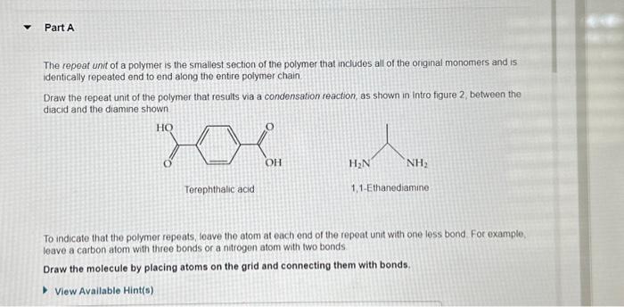 Solved The repeat unit of a polymer is the smallest section | Chegg.com